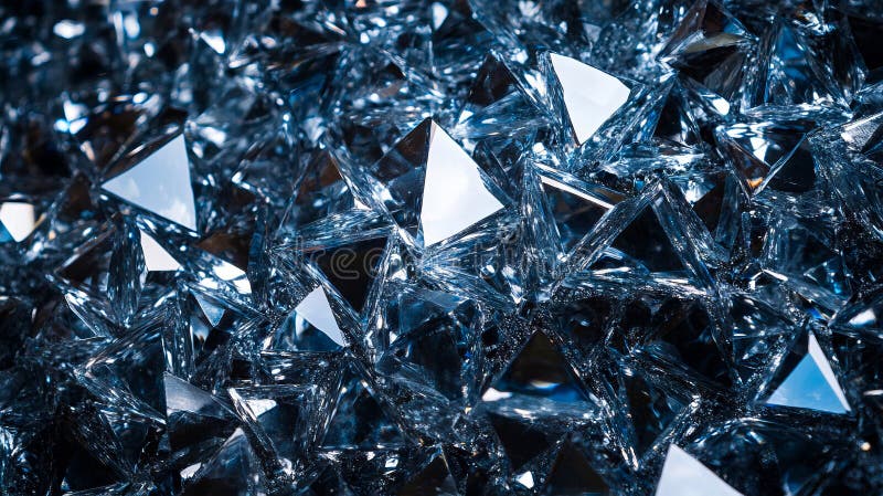 A Pile of Broken Glass Shards of Different Sizes and Shapes Stock Photo ...
