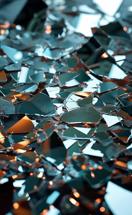 A Pile of Broken Glass Shards Stock Illustration - Illustration of ...