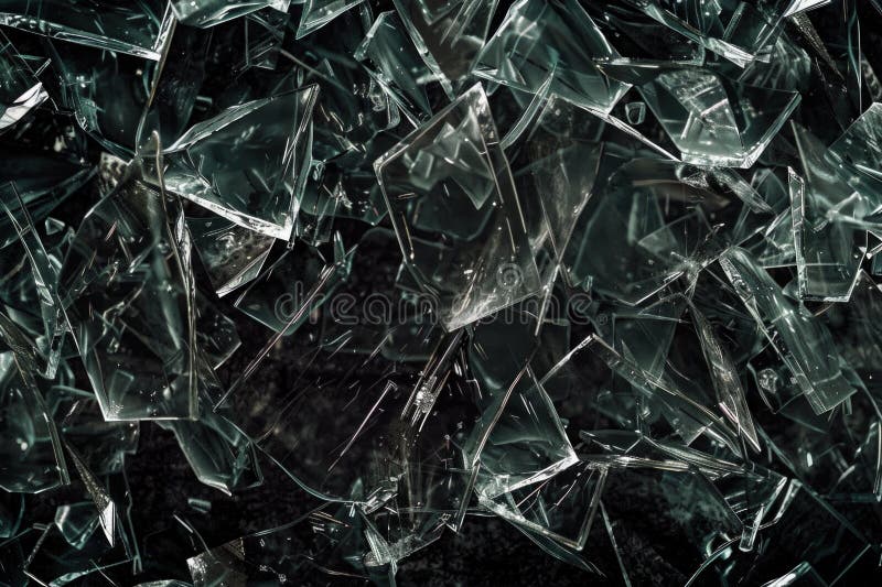 A Pile of Broken Glass Sits on a Table Stock Image - Image of discarded ...