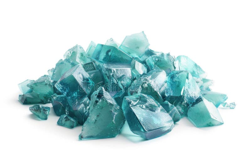 A Pile of Broken Glass on a White Surface. Suitable for Concepts of ...