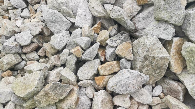 Pile of Broken Granite Stone on the Outdoor Farm. Stock Video - Video ...