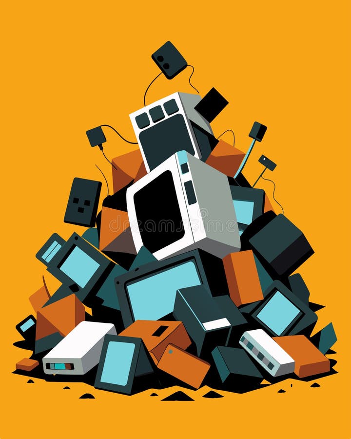 Broken Electronics Stock Illustrations – 2,401 Broken Electronics Stock ...
