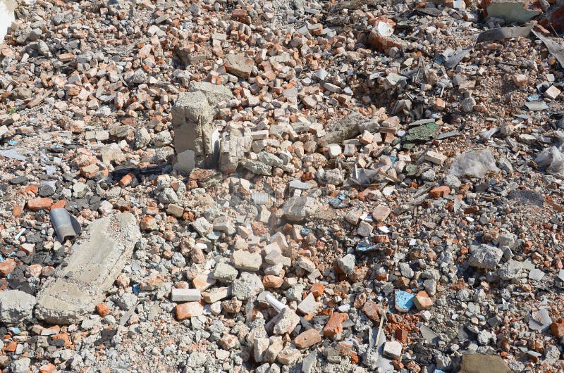 Pile of Bricks and Fragments of Concrete from Destroyed Building Stock ...