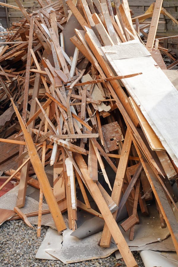 Pile of Broken Wood Debris stock photo. Image of fragments - 362773616