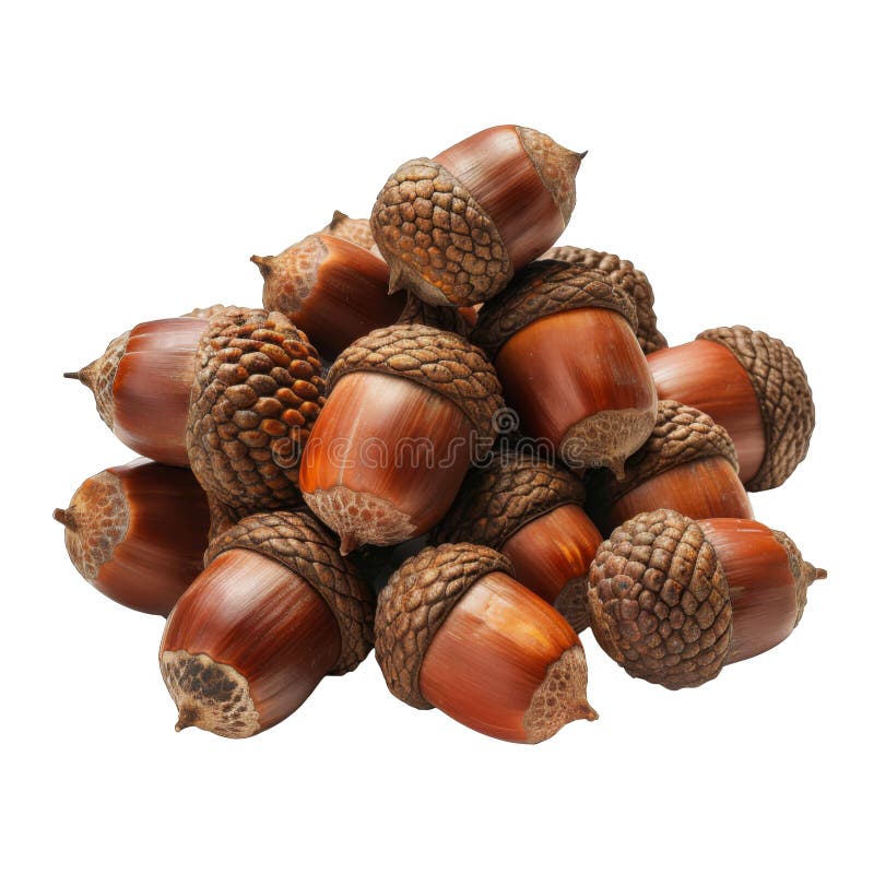 A Pile of Brown Acorns with Detailed Textures Stock Image ...