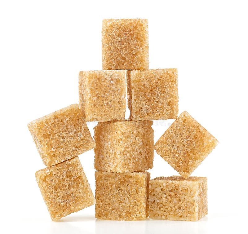 Pyramid of Cane Sugar Cubes on White Stock Photo - Image of sugar ...