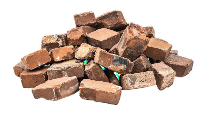 Pile of Brown Construction Bricks for Building and DIY Projects Stock ...