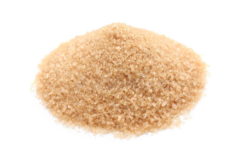 Pile of Brown Sugar Isolated on White Stock Image - Image of food ...