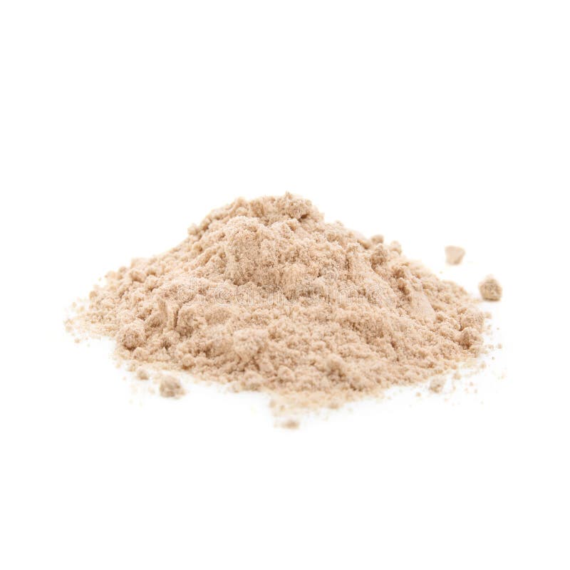 Pile of Buckwheat Flour Isolated on White Stock Image - Image of powder ...