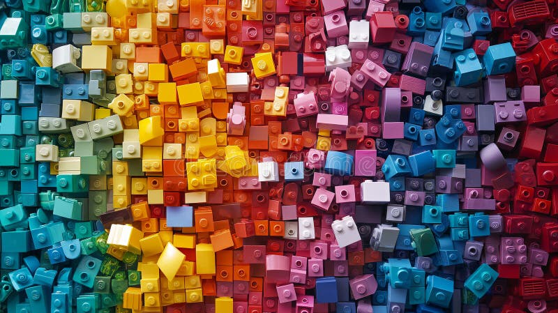 Pile of Building Blocks in Multiple Colours. Childhood Education ...