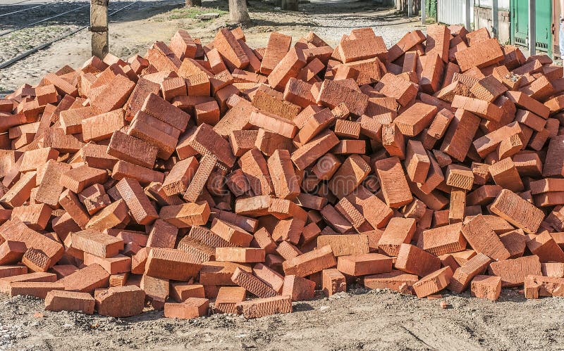A pile of building bricks stock image. Image of house - 55626459