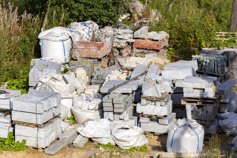 Pile of building bricks stock photo. Image of stone, builder - 3523620