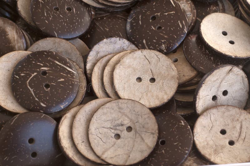 Pile of Buttons with Sewing Materials Isolated on White Stock Photo ...