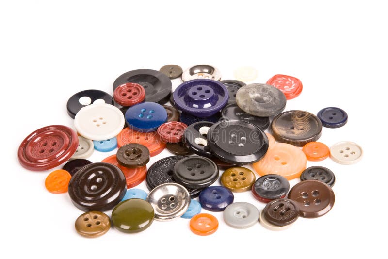 Pile of buttons isolated stock photo. Image of close, closeup - 9729288