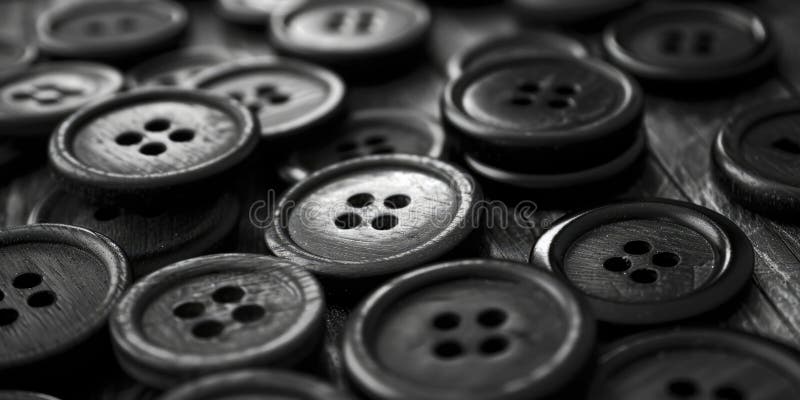 A Pile of Buttons on a Wooden Table. Perfect for Crafting Projects ...