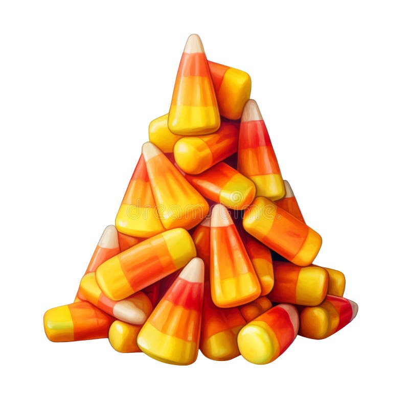 A Pile of Candy Corn Arranged in a Triangular Shape Stock Image ...