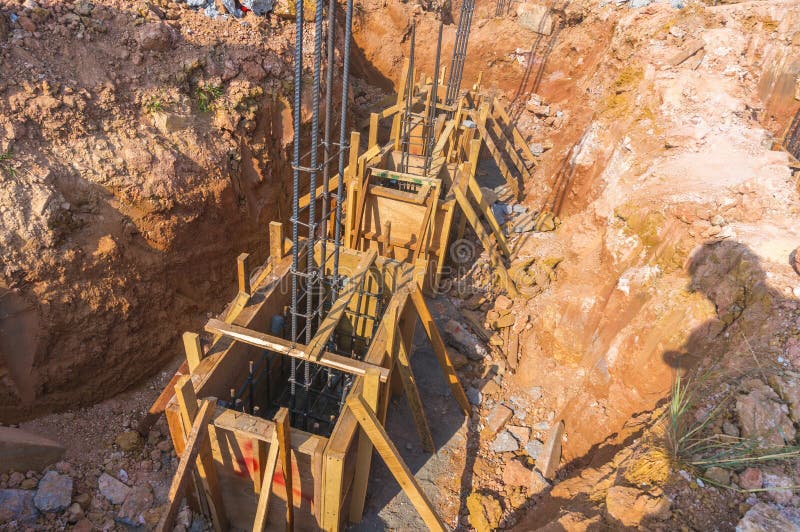 Pile cap stock image. Image of home, build, site, outdoor - 37834483