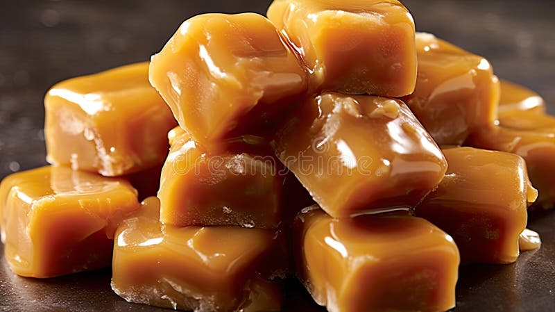 A pile of caramel candies stock illustration. Illustration of sweets ...