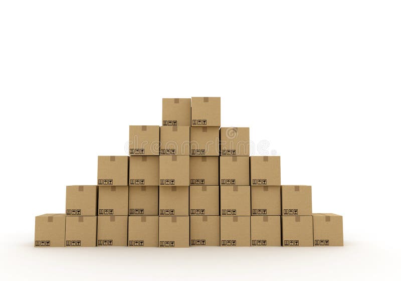Pile of cardboard boxes stock vector. Illustration of packets - 33005816