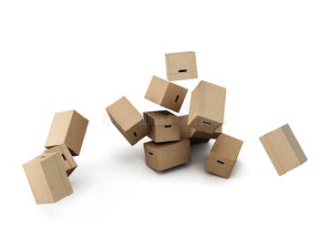 Flying Cardboard Boxes Stock Illustrations – 583 Flying Cardboard Boxes ...