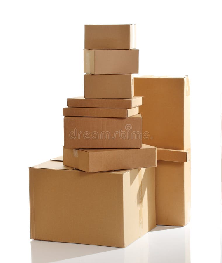Pile of cardboard boxes stock image. Image of real, pack - 38607803
