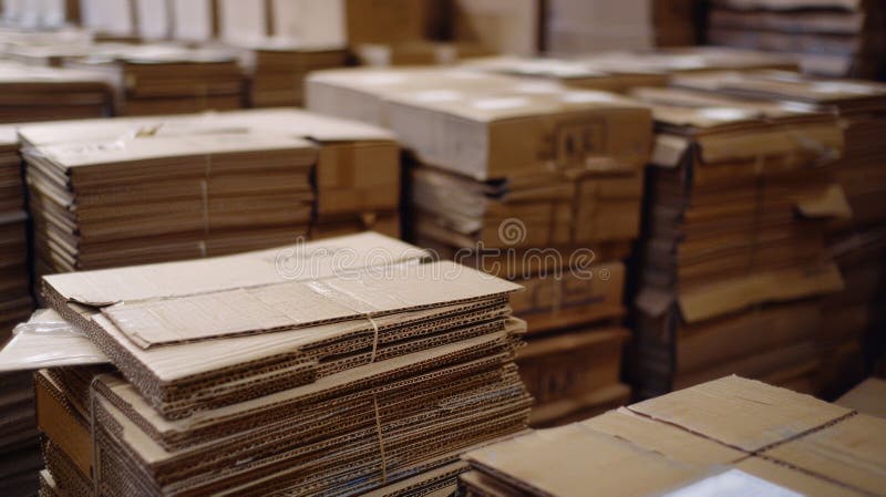 Pile of Cardboard Boxes Stacked on Top of Each Other Stock Photo ...