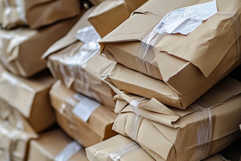 A Pile of Cardboard Boxes Stacked on Top of Each Other, Possibly in ...