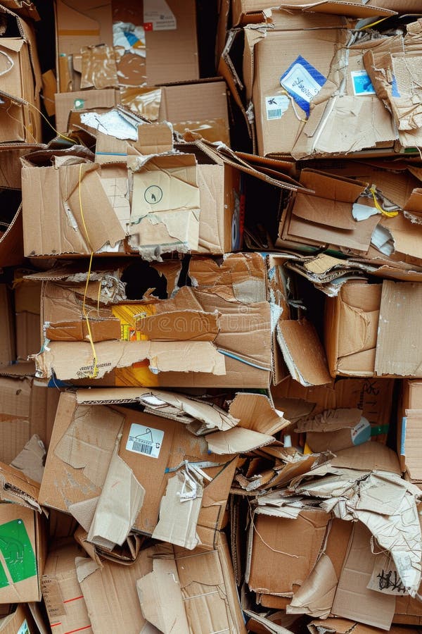 A Pile of Cardboard Boxes Stacked on Top of Each Other. Suitable for ...