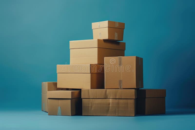 A Pile of Cardboard Boxes Stacked on Top of Each Other. Suitable for ... A Pile of Cardboard Boxes Stacked on Top of Each Other. Suitable for ...