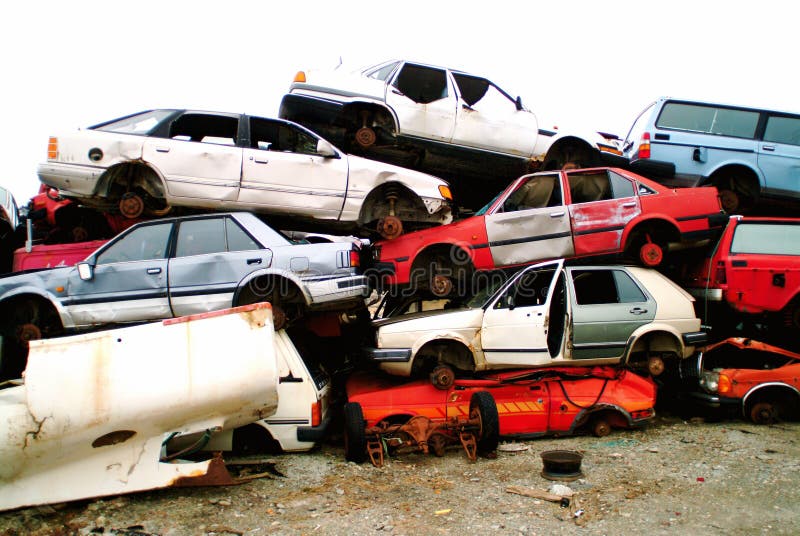 Pile of cars stock image. Image of breaker, junk, recycling - 716199