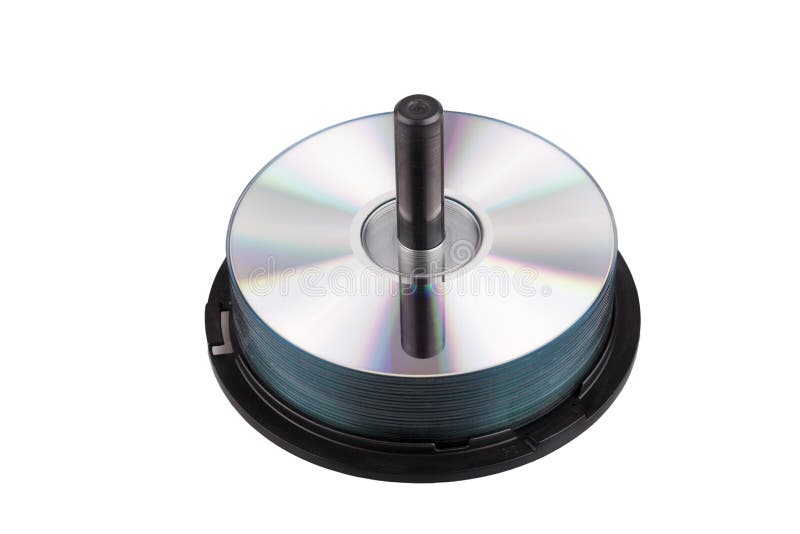 Pile of CD DVD Isolated on White - Stock Image Stock Image - Image of ...