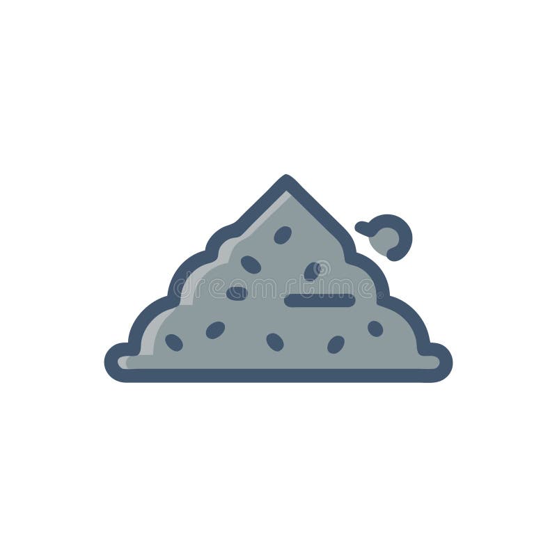 Pile of Cement Icon for Building Supplies Stock Illustration ...
