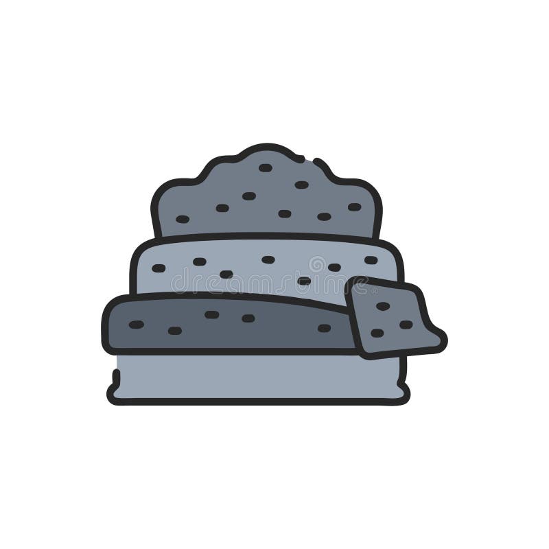 Pile of Cement Icon for Material Storage Stock Photo - Illustration of ...