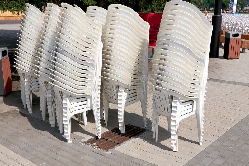 Pile of chairs stock image. Image of color, chair, object - 186164023