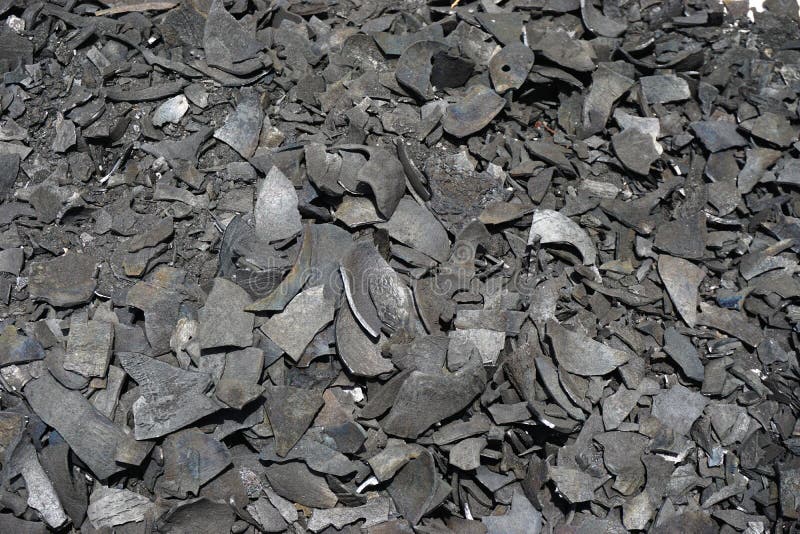 Burnt Coconut Shell Charcoal Pieces Abstract Surface Texture Stock ...