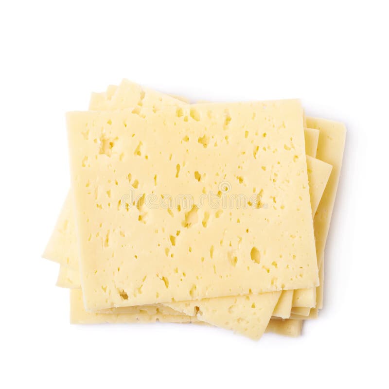 Pile of Cheese Slices Isolated Stock Photo - Image of culture, heap ...