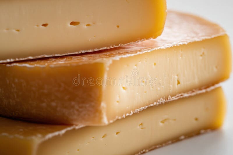 A Pile of Cheese Slices Stacked on Top of Each Other Stock Image ...