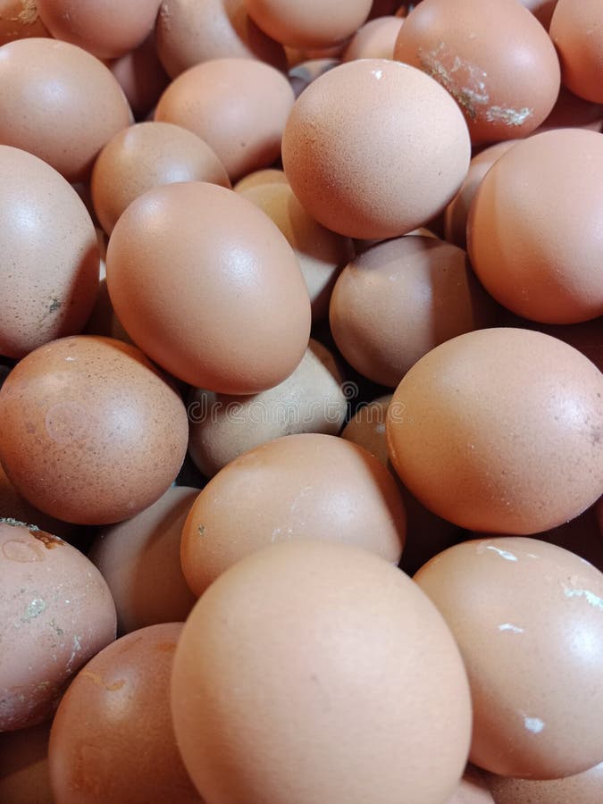 Pile of Chicken Eggs with a Little Dirt from the Chicken Stock Photo ...