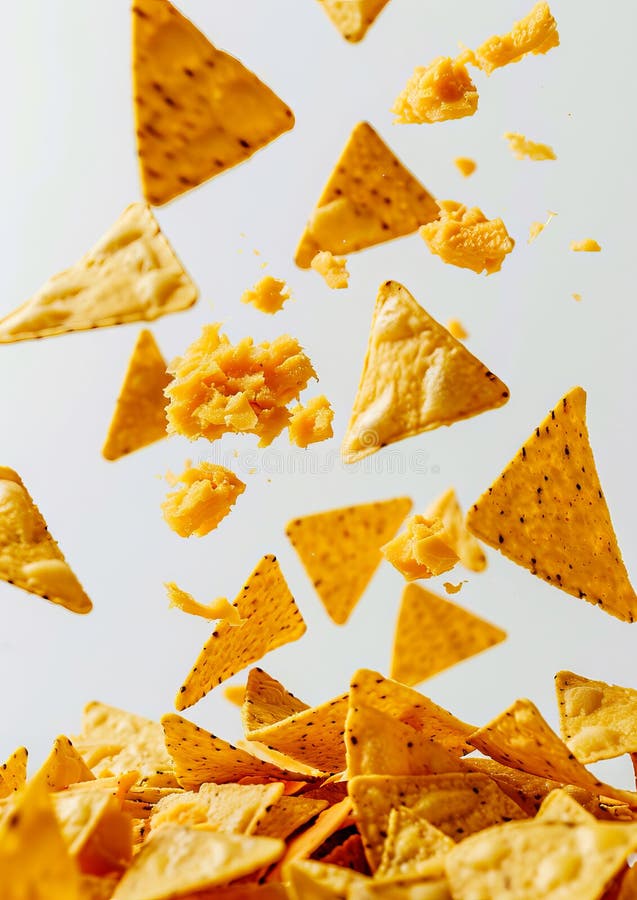 A Pile of Chips Falling from the Sky Stock Photo - Image of falling ...