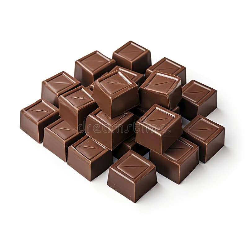A Stack of Delicious Chocolate Blocks Stock Image - Illustration of ...
