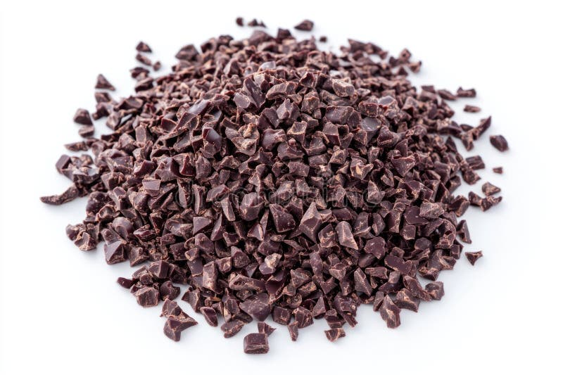 A Pile of Chocolate Chips on a Clean White Surface Stock Image - Image ...