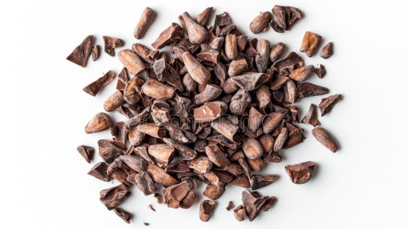 A Pile of Chocolate Chips on a Clean White Surface Stock Photo - Image ...