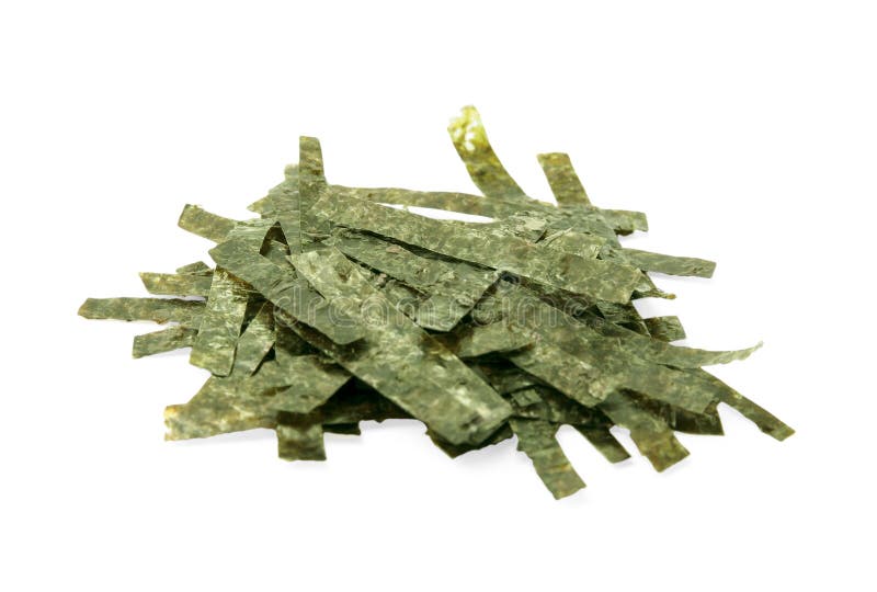 Pile of Chopped Crispy Nori Sheets on White Background Stock Image ...