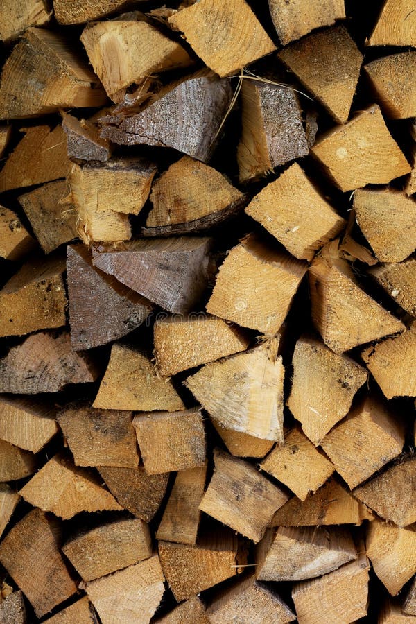 Pile of Chopped Fire Wood Prepared for Winter Stock Image - Image of ...