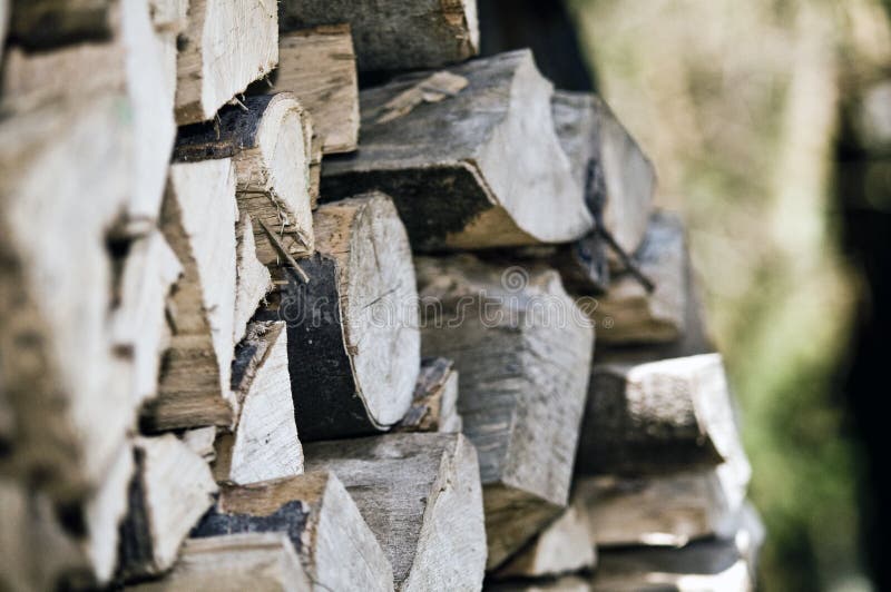 Pile of chopped logs stock photo. Image of stacked, details - 13804092