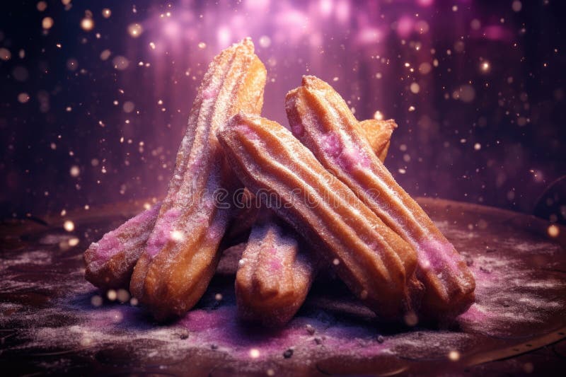 A Pile of Churros Sitting on Top of a Table Stock Illustration ...