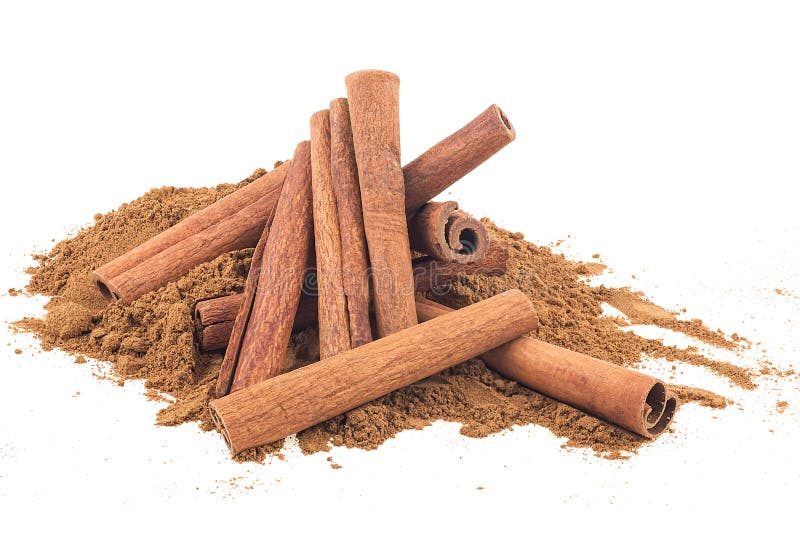 Cinnamon Powder Isolated on White Background Stock Image - Image of ...