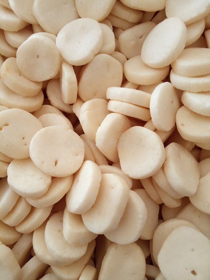 Pile of Circle Shaped Fish Crackes Stock Photo - Image of snack, soil ...