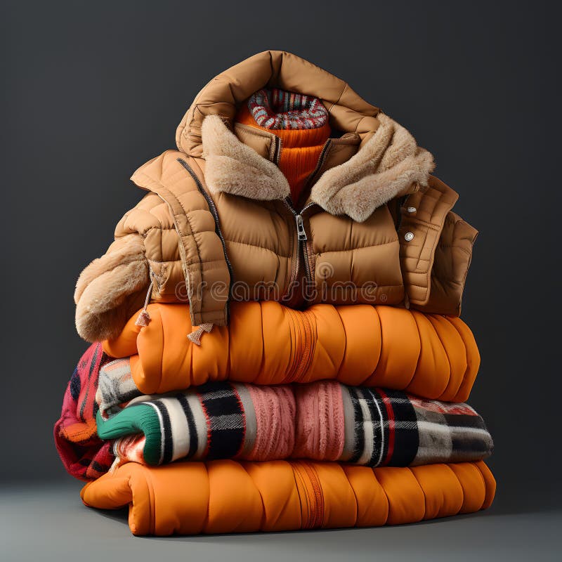 Pile of Clothes Stacked Together Stock Image - Image of apparel ...