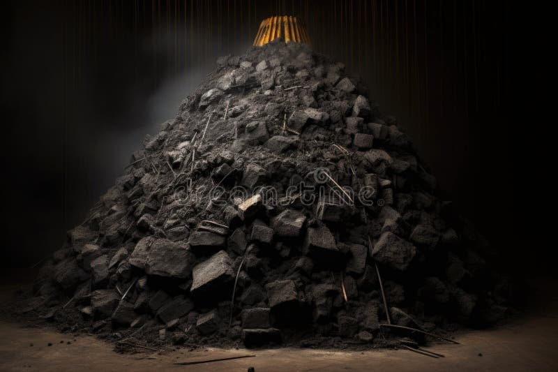 Pile of Coal Extracted from the Mine Stock Image - Image of natural ...